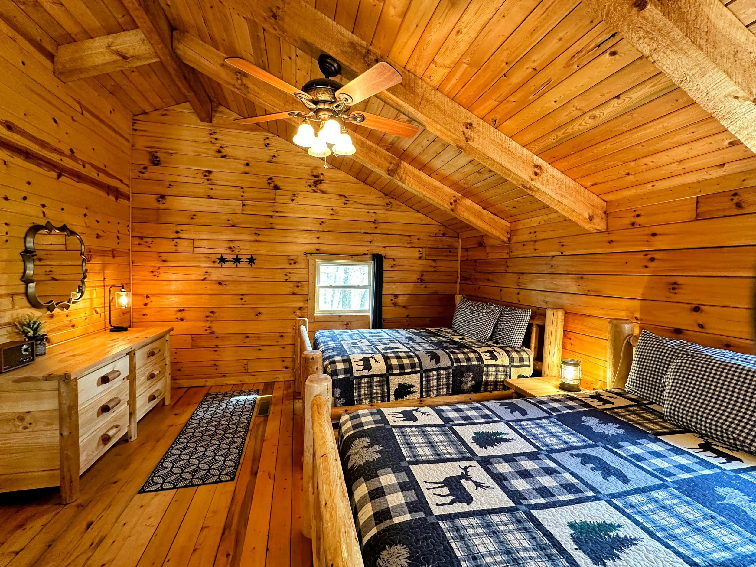 Bobcat Bluff Cabin (sleeps 8) — Liberty Log Lodging | Hocking Hills