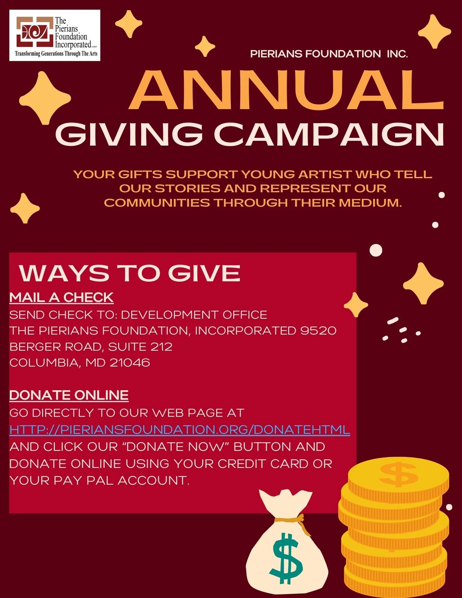 Annual Giving Campaign 2023 — The Pierians Foundation Incorporated