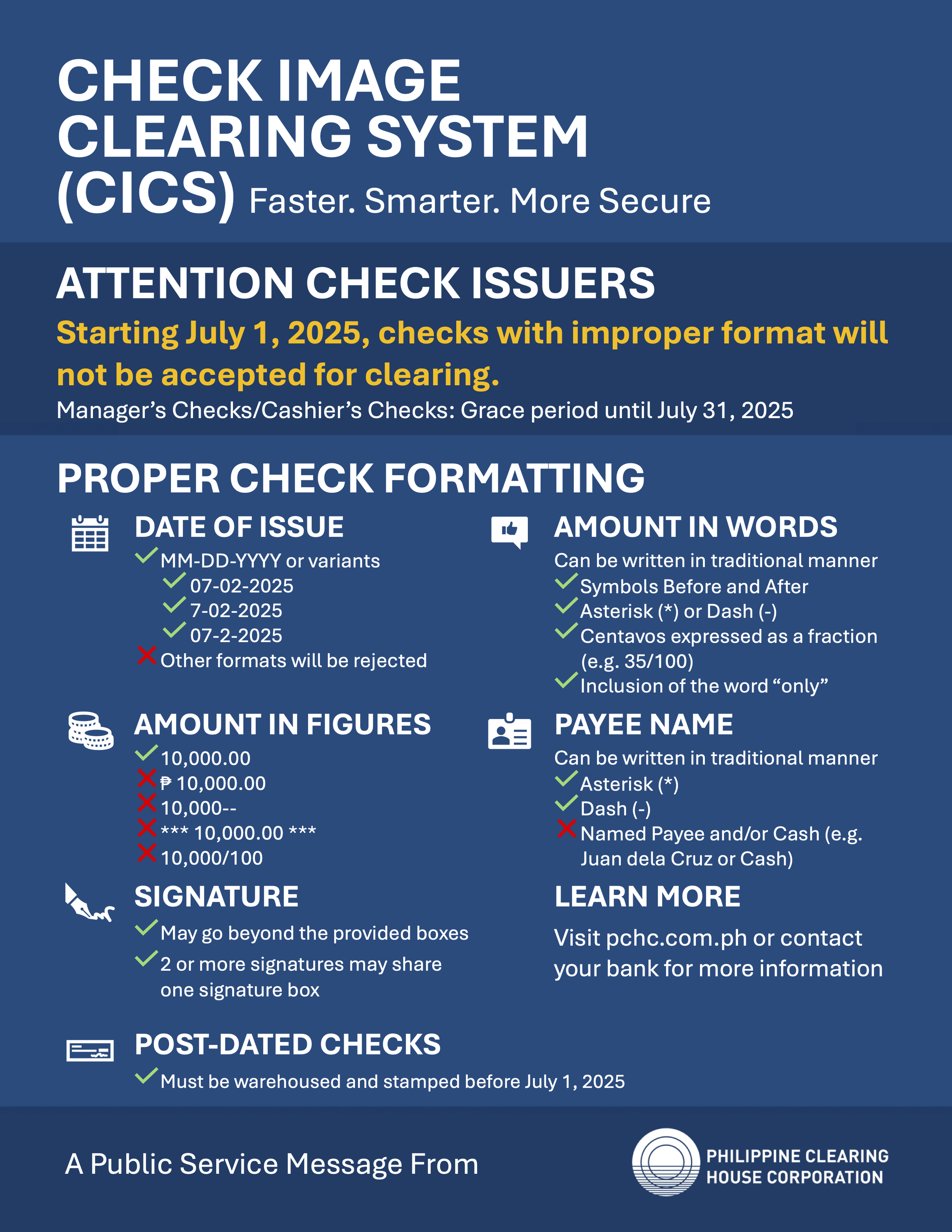 Important Advisory on Check Issuance — Camalig Bank
