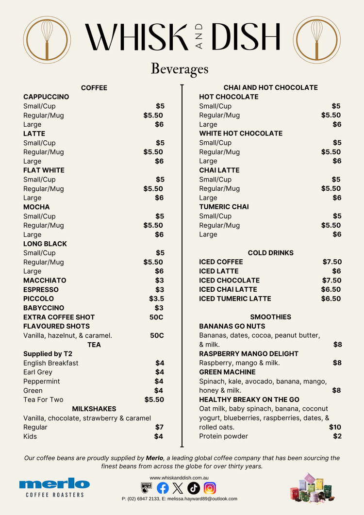 Tumut Cafe | Our Menu — Whisk and Dish