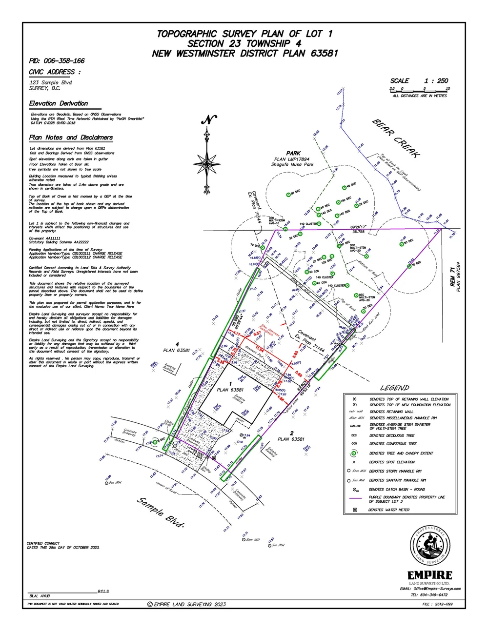 Topographic Land Surveyor — EMPIRE LAND SURVEYING