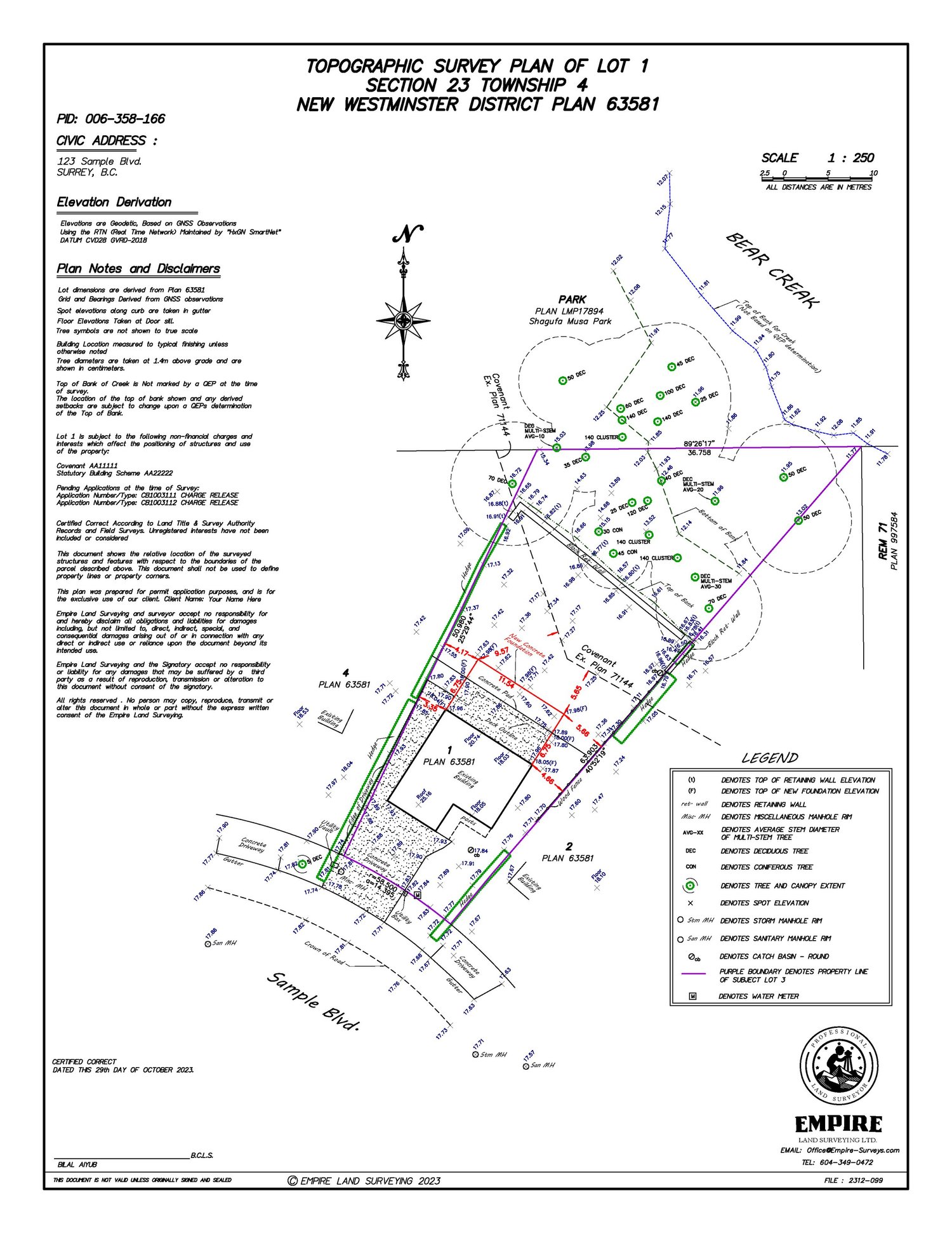 Topographic Land Surveyor — EMPIRE LAND SURVEYING