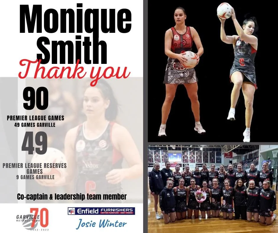 Thanks Monique — Garville Netball Club