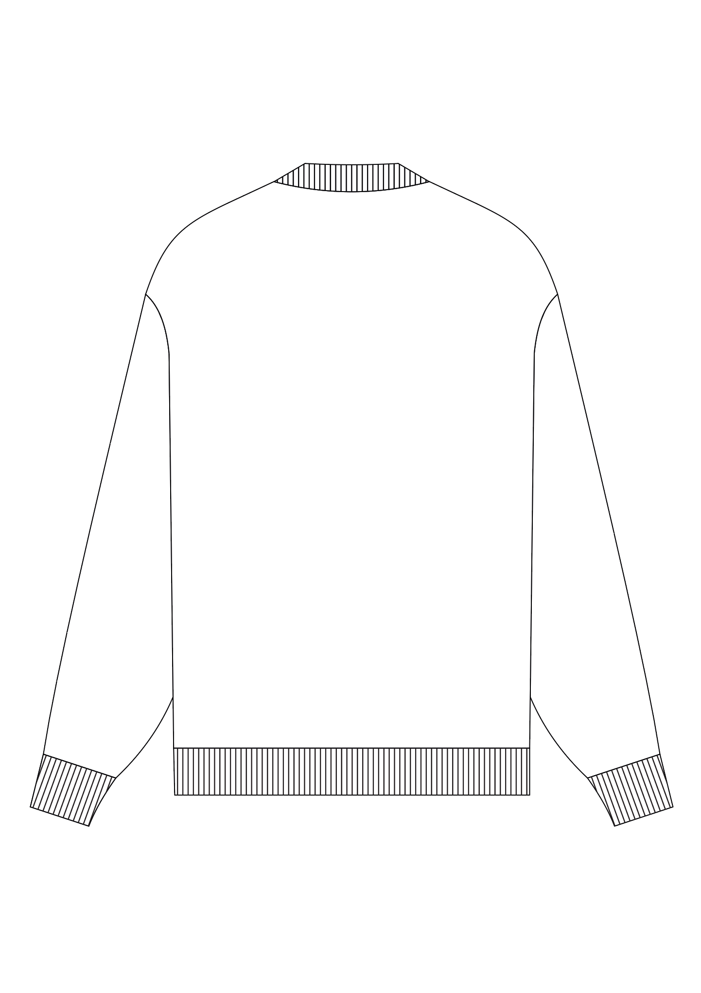 Varsity Jacket - Front & Back Tech Flat — Apparel Database. Tech Pack ...