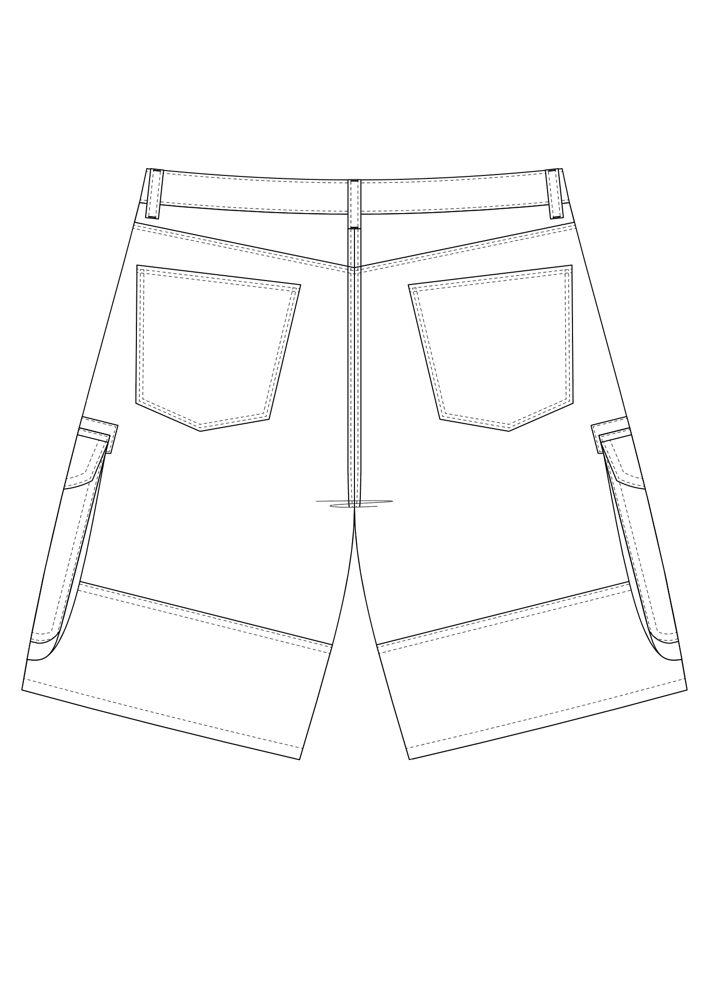 Anorak - Front & Back Tech Flat — Apparel Database. Tech Pack Drawings