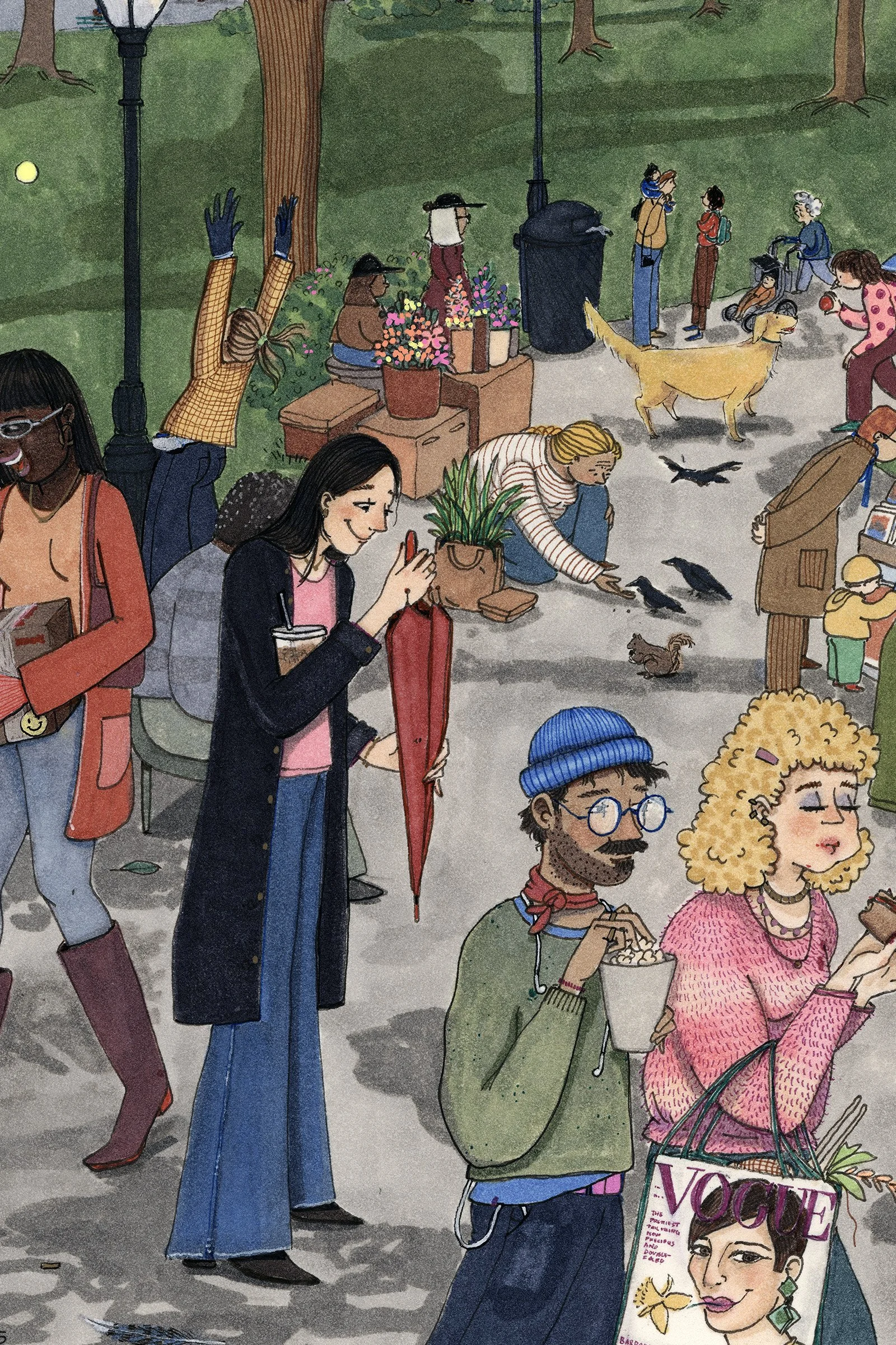 The Umbrella art print by Amanda Oleander. — AMANDA OLEANDER