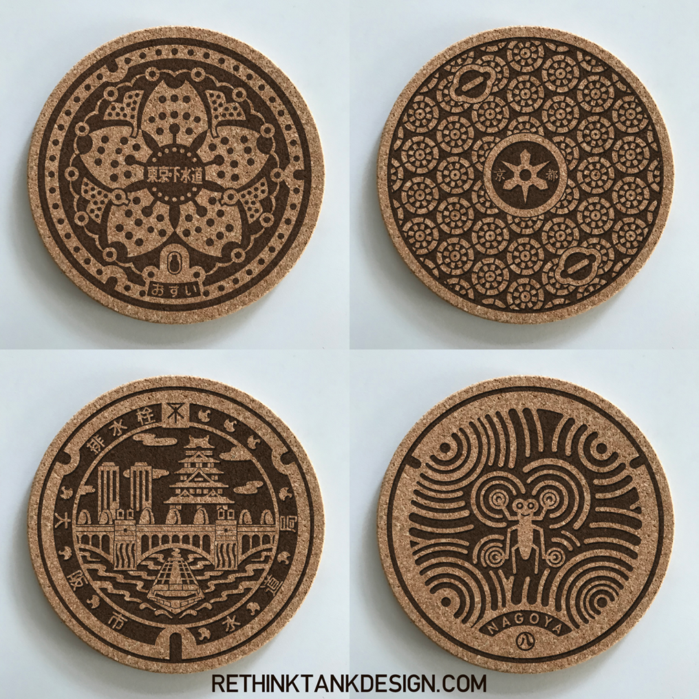 Manhole Cover Coasters: JAPAN — TOMBINO