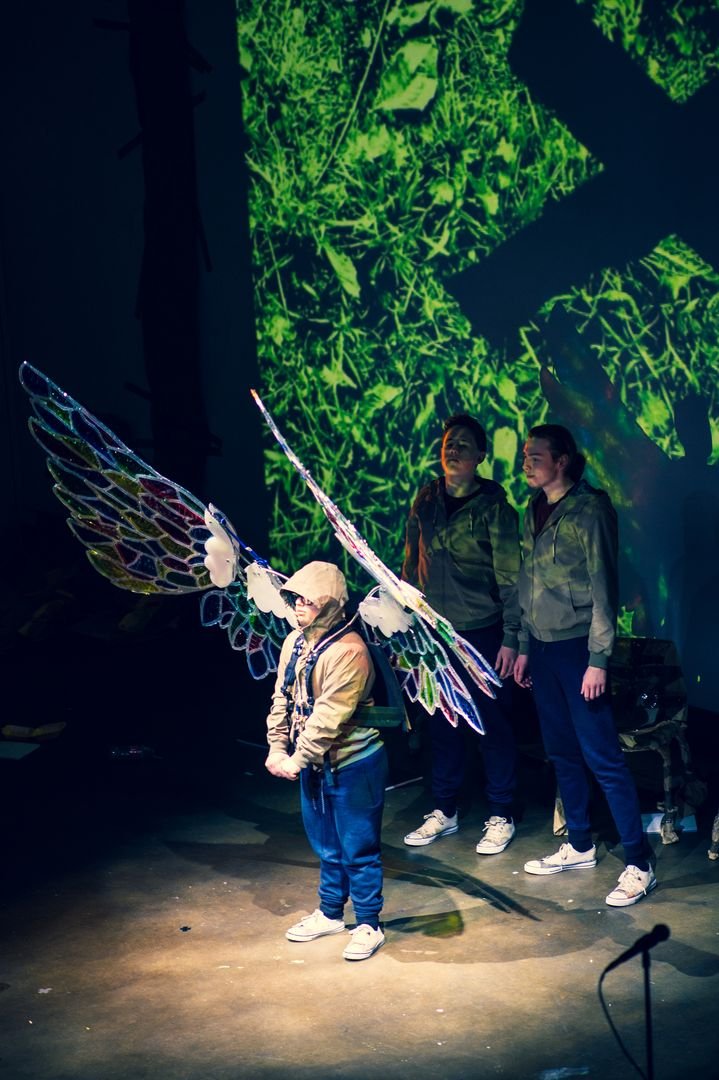 Articulated Recycling Wings — Ellen Gould - Props for film and television