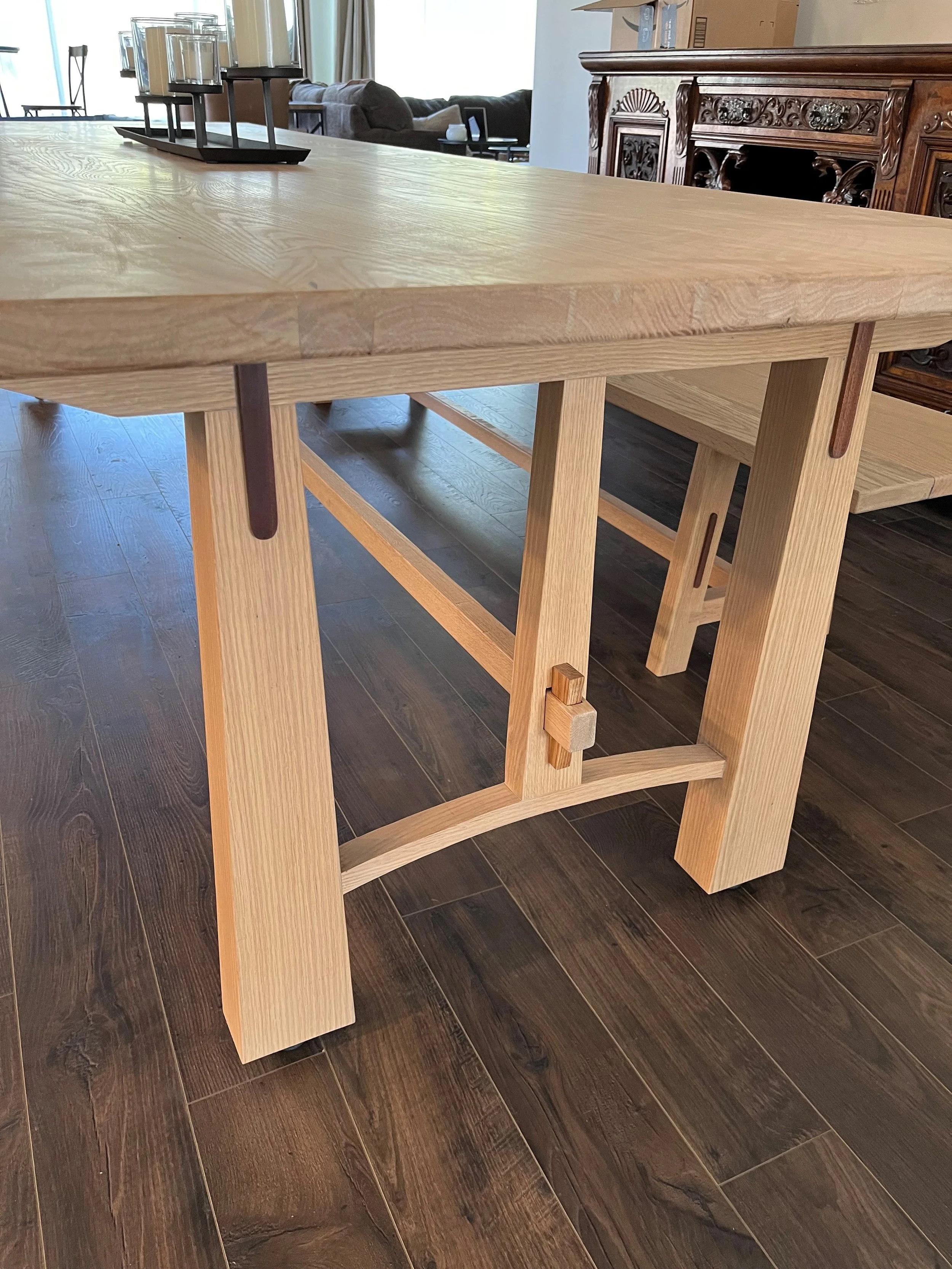 Oak Dining Table and Bench — Paul Dunham Woodworks