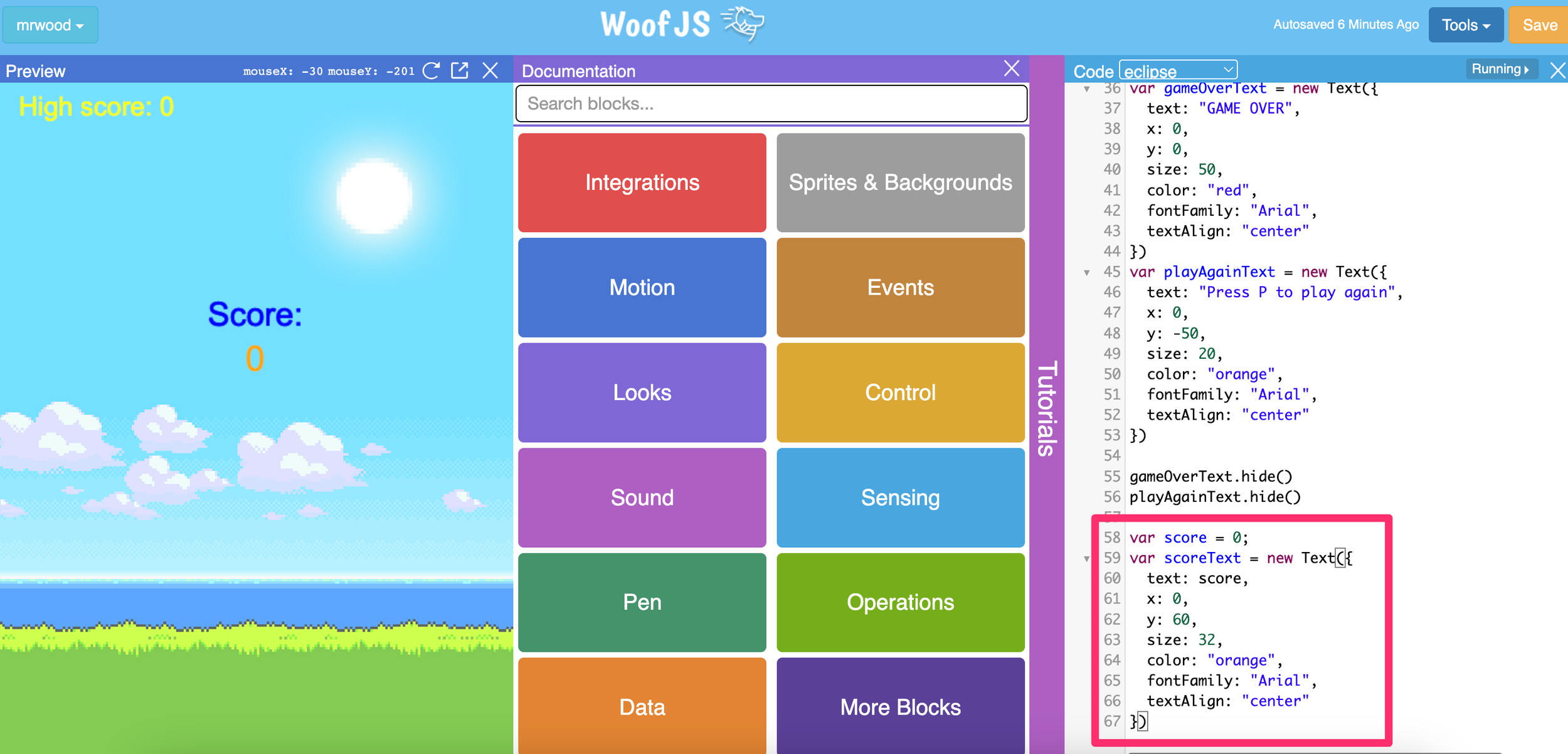 Create an apple catcher game with WoofJS — codemahal