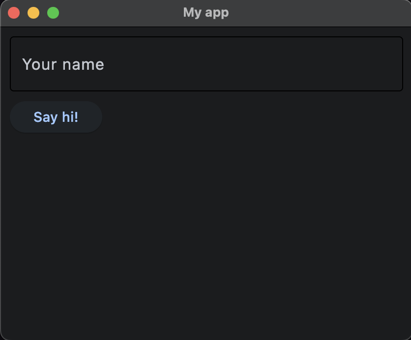 Getting user input in a Flet app — codemahal Getting user input in a Flet app — codemahal