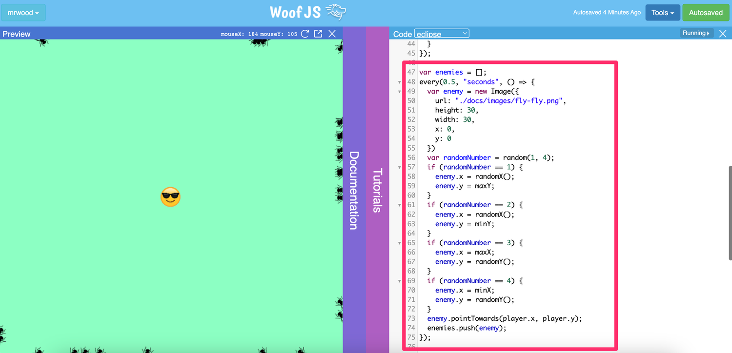 Create a survival game with WoofJS — codemahal