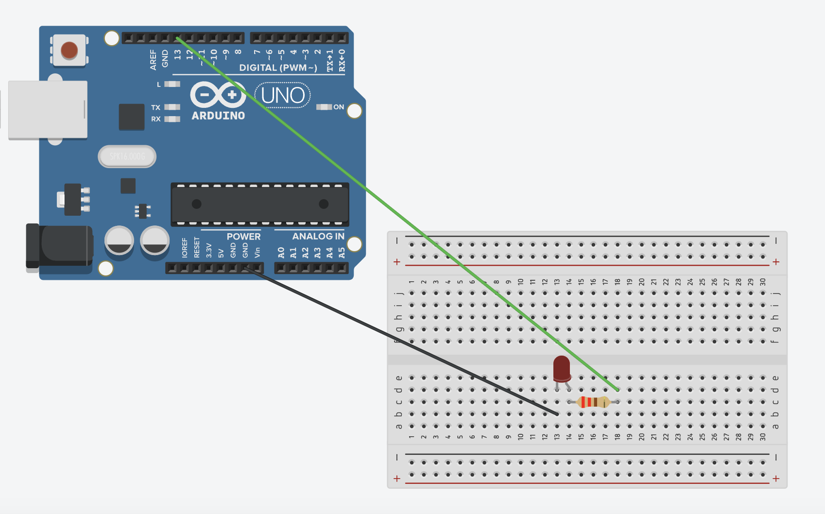 Control an LED light with an Arduino Uno — codemahal