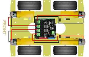 Build a 4WD car with Arduino Uno & DFRobot Quad Motor Driver — codemahal