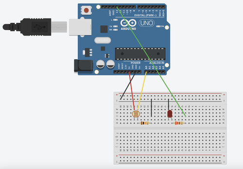 Using a light sensor to control an LED — codemahal