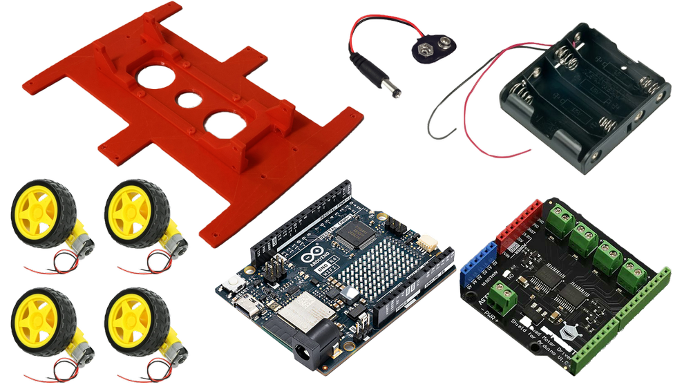 Build a 4WD car with Arduino Uno & DFRobot Quad Motor Driver — codemahal