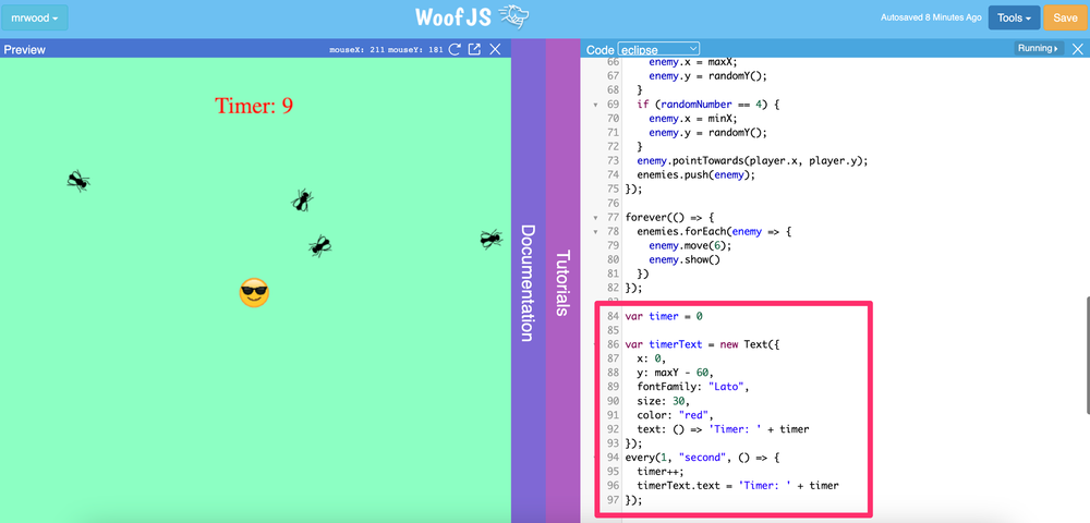 Create a survival game with WoofJS — codemahal