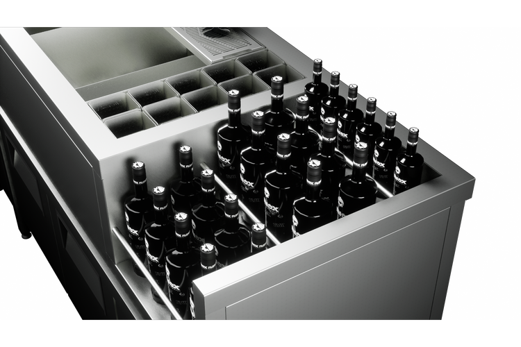 METROPOLIS Flushed Cocktail Station for 1 Bartender and Mixologist — AVINOX