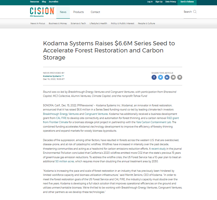 Kodama Systems | Restoring forests for future generations