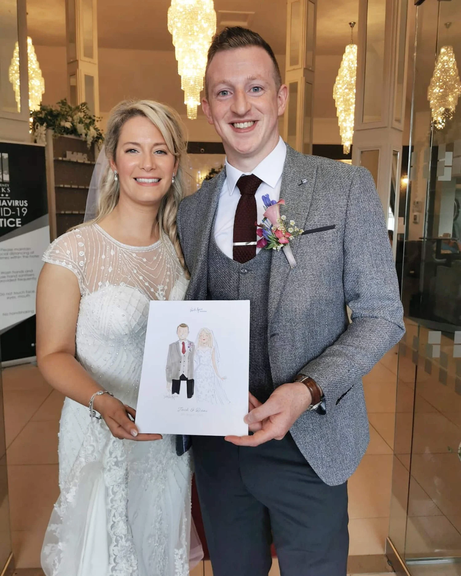 Live Bride & Groom Wedding Illustration | The Wedding Illustrator — The ...