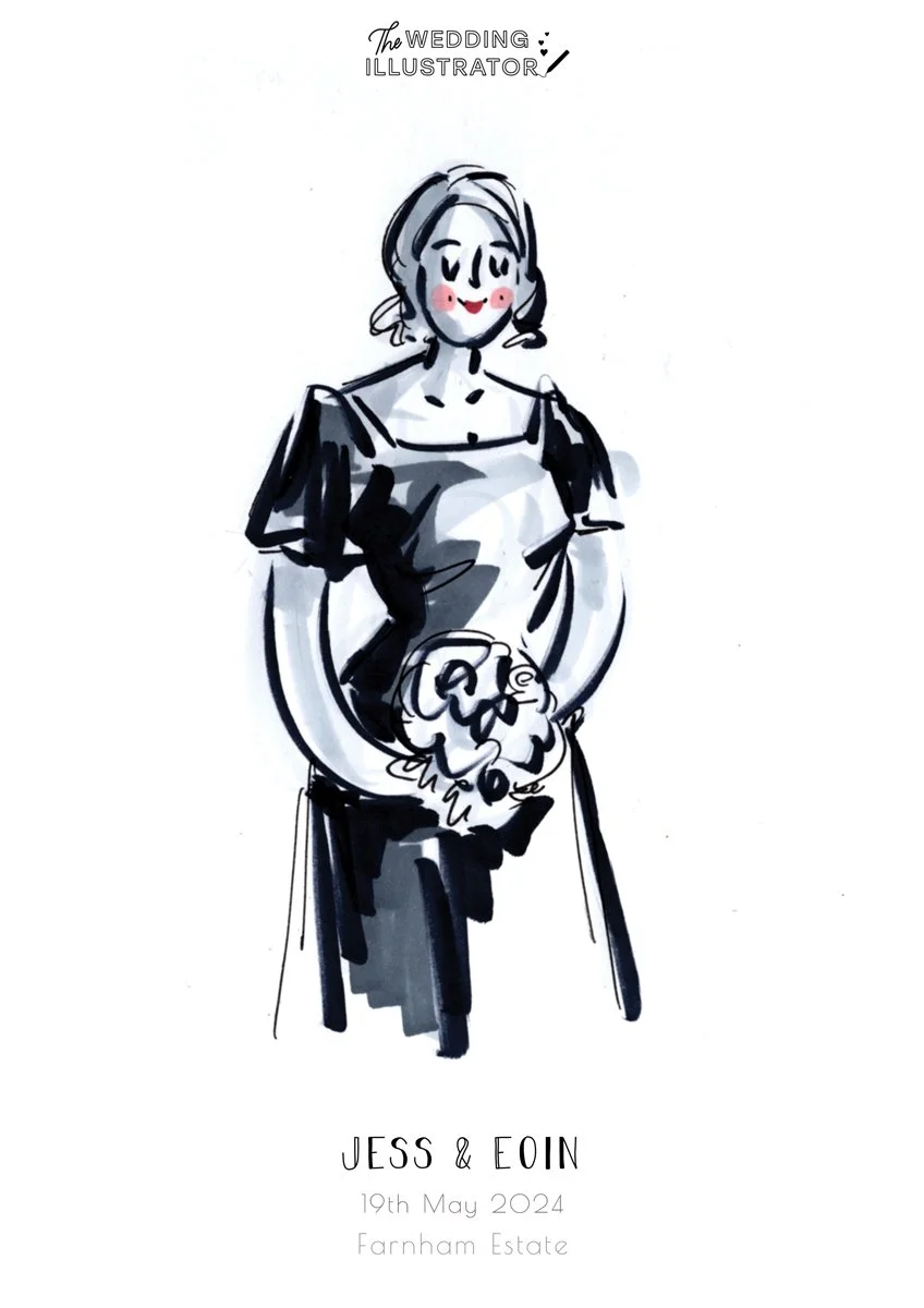 Custom illustrated wedding artwork & portraits | The Wedding ...