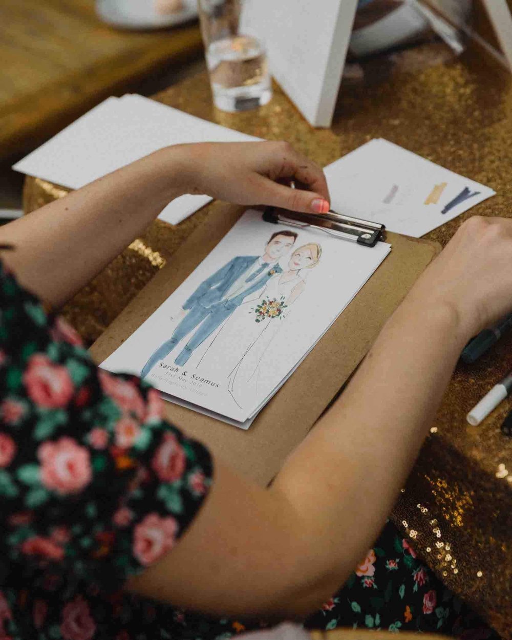 Custom illustrated wedding artwork & portraits | The Wedding ...