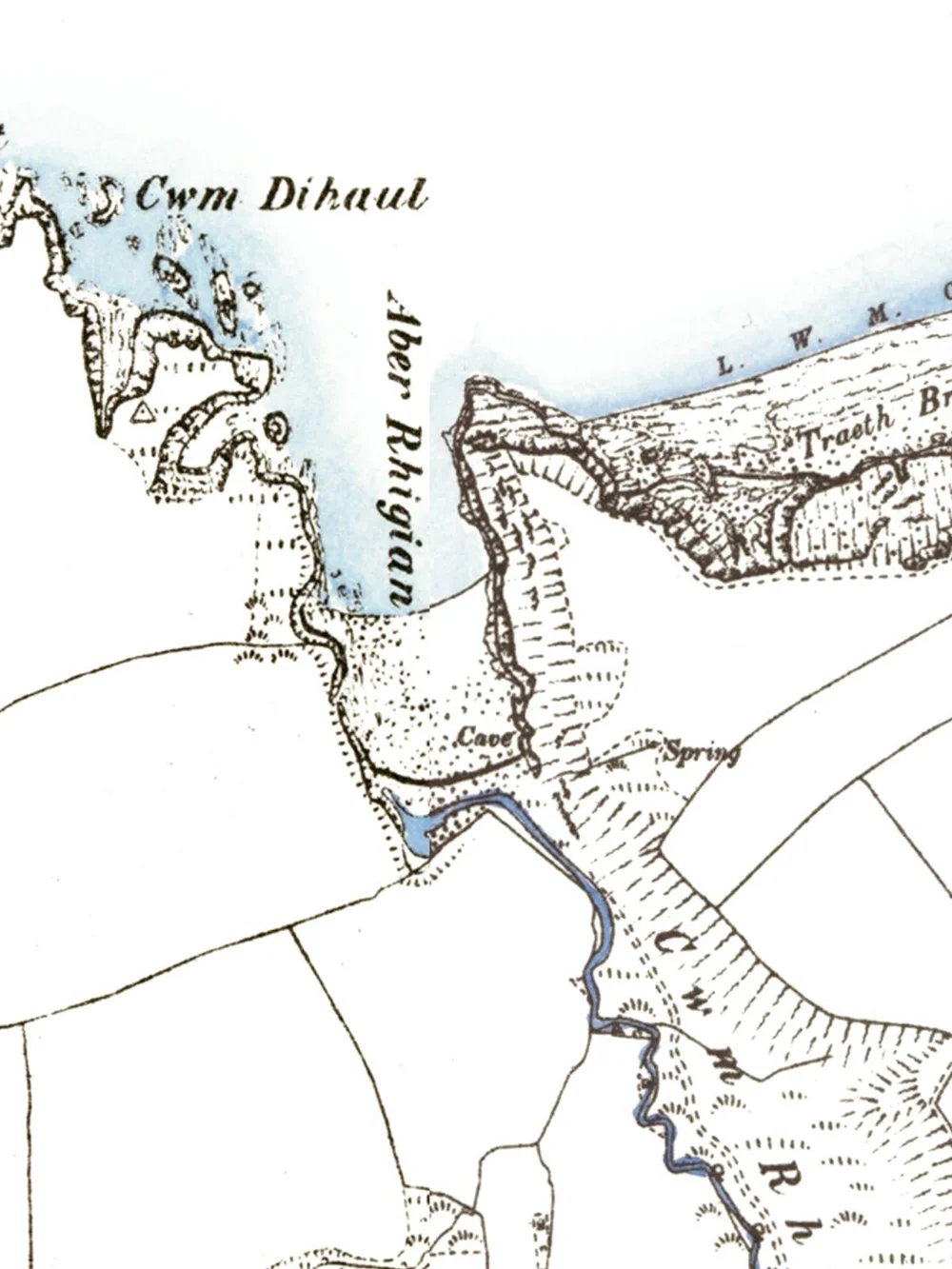 Print of Bacons' Geological Map of Wales from circa 1900 — Coast and Wild