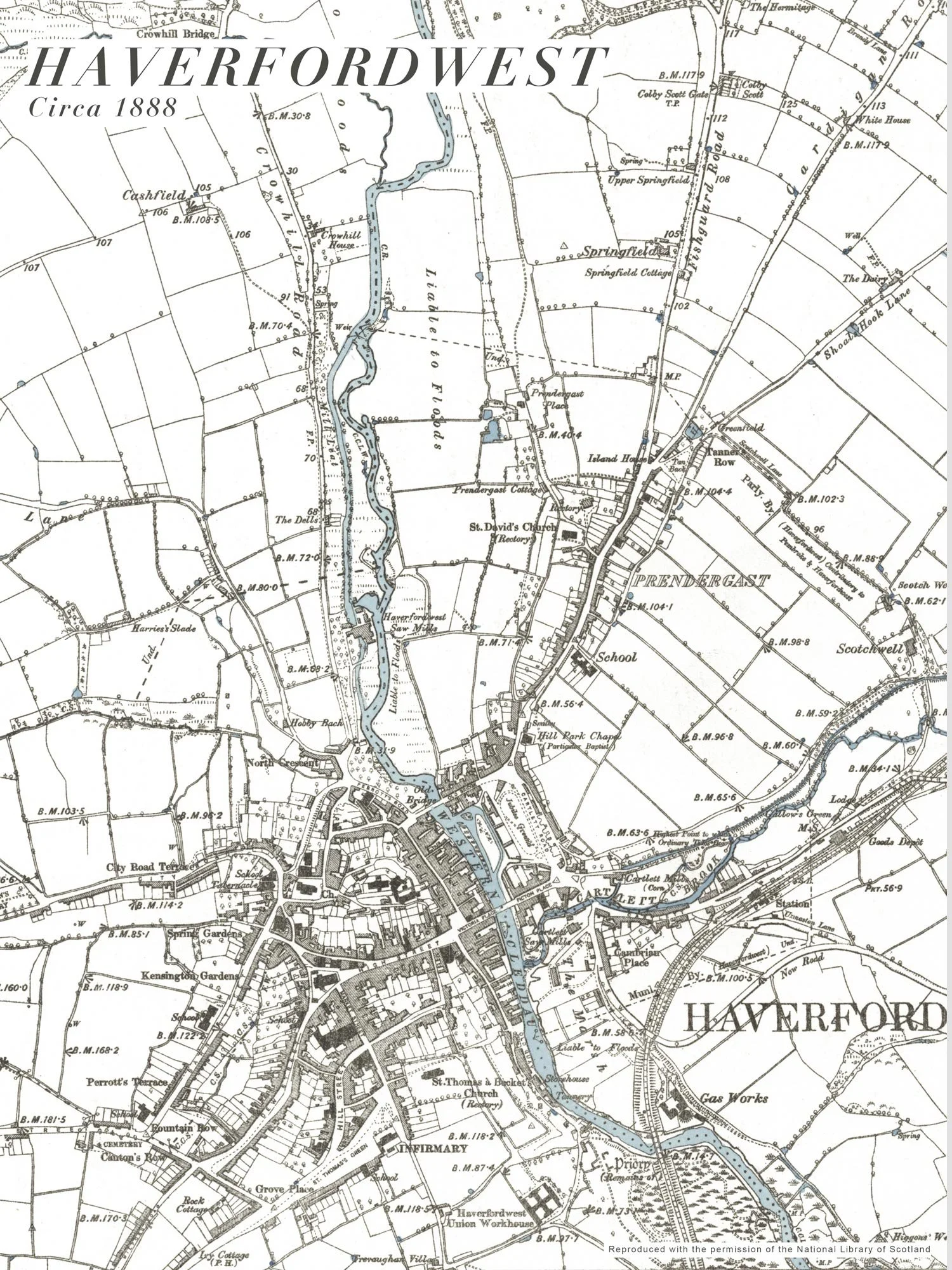 Print of Bacons' Geological Map of Wales from circa 1900 — Coast and Wild