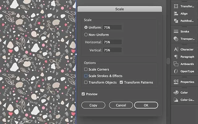 How to Scale a Pattern in Illustrator — TADMINT — Design Resource and ...