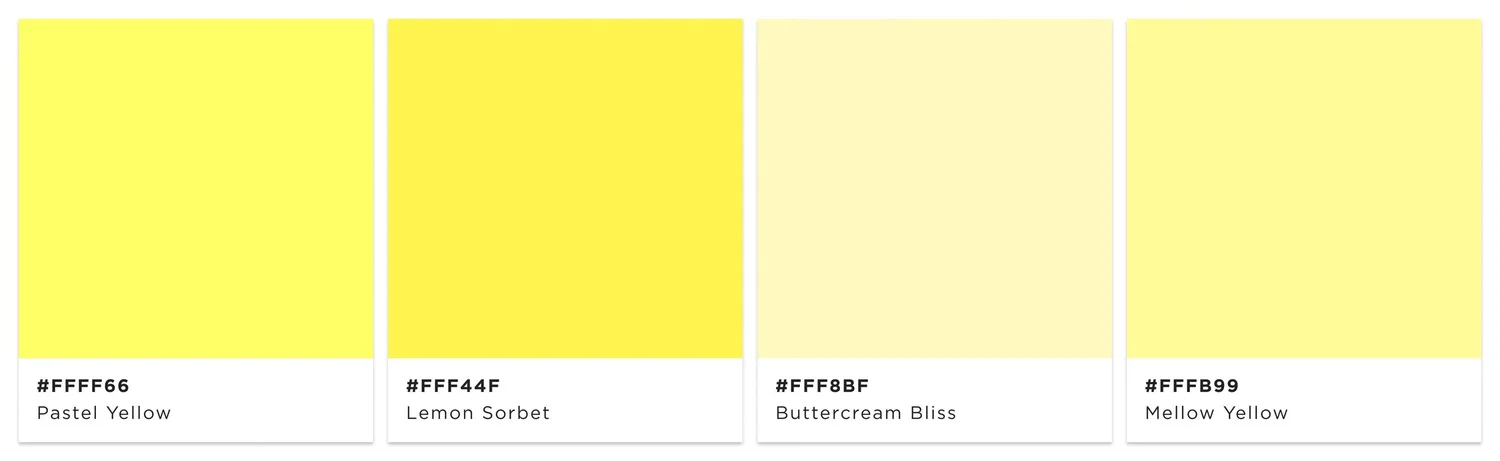 Pastel Yellow Color Palettes Inspired by Nature — TADMINT — Design ...