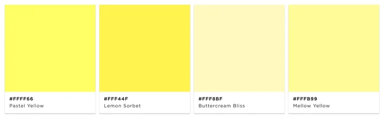 Pastel Yellow Color Palettes Inspired by Nature — TADMINT — Design ...