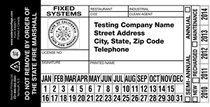 California Fire Sprinkler Inspection Tags — Waterproof Tags