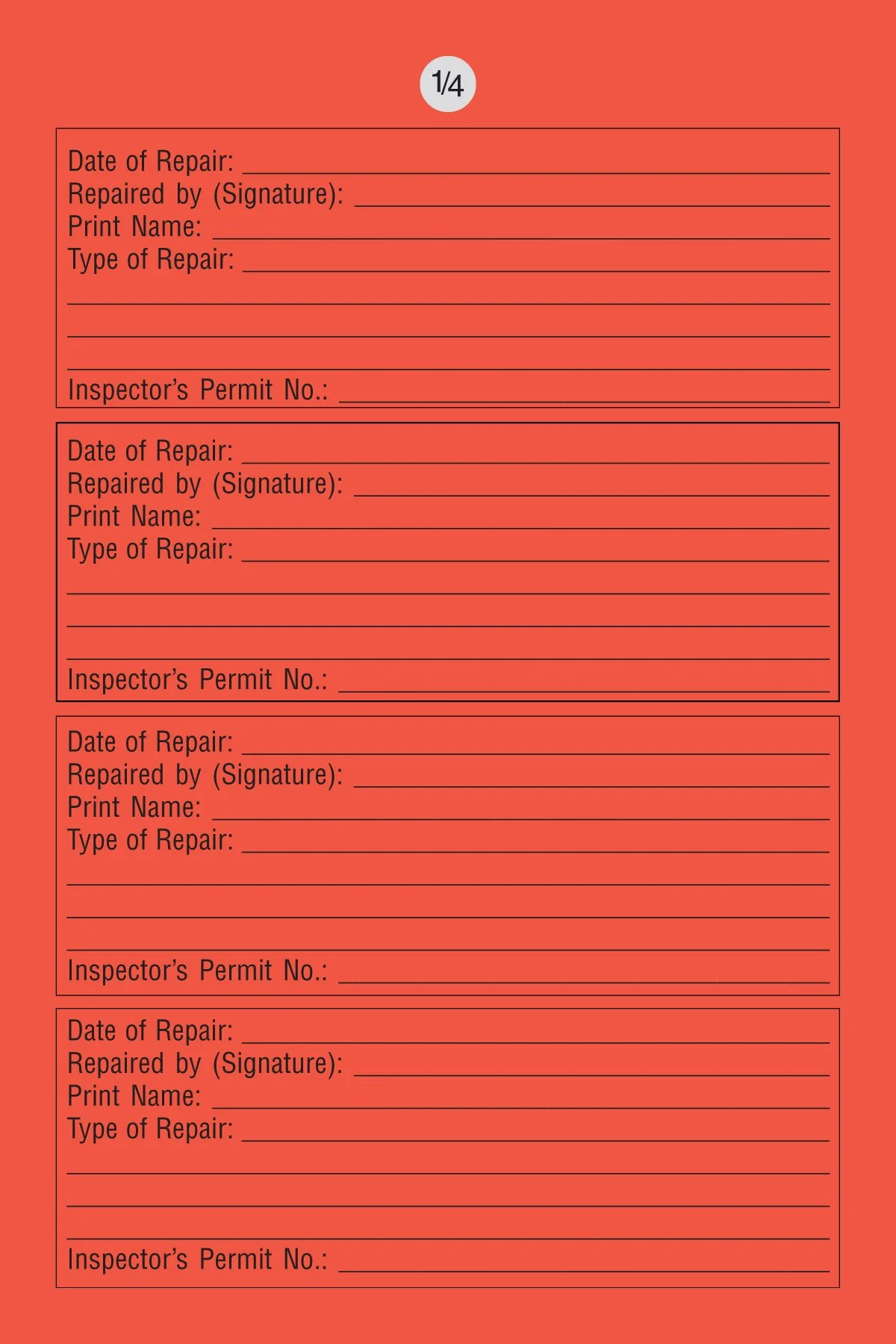 Florida Fire Sprinkler Inspection Tags — Waterproof Tags