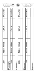 Two Sided Backflow Tags — Waterproof Tags
