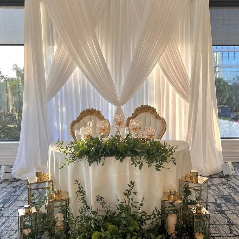 Draping Designs | Elevate Your Event — On The Move Wedding & Event Rentals