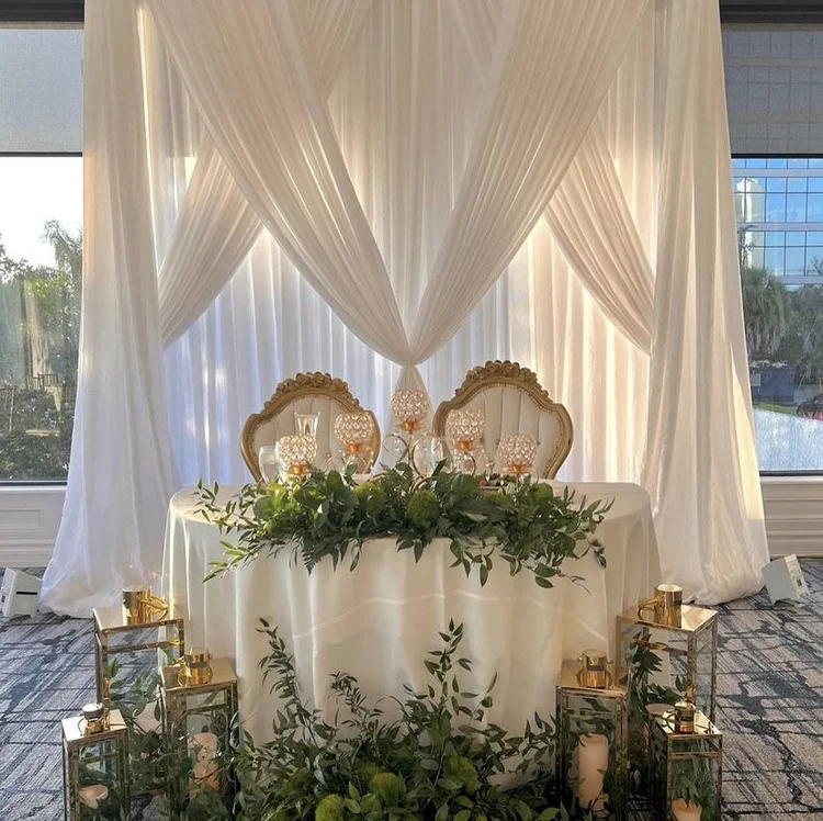 Draping Designs | Elevate Your Event — On The Move Wedding & Event Rentals