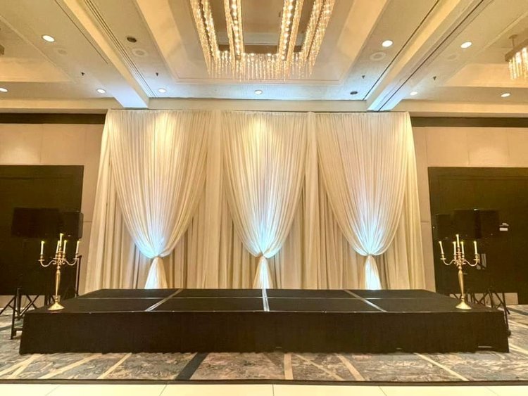 Two Layer Backdrops — On The Move Wedding & Event Rentals