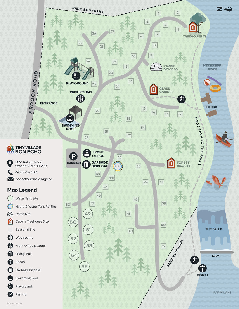 Map — Tiny Village Bon Echo