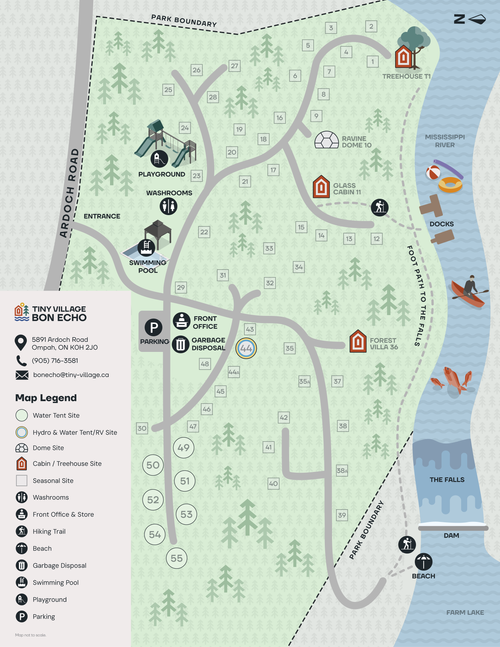 Map — Tiny Village Bon Echo