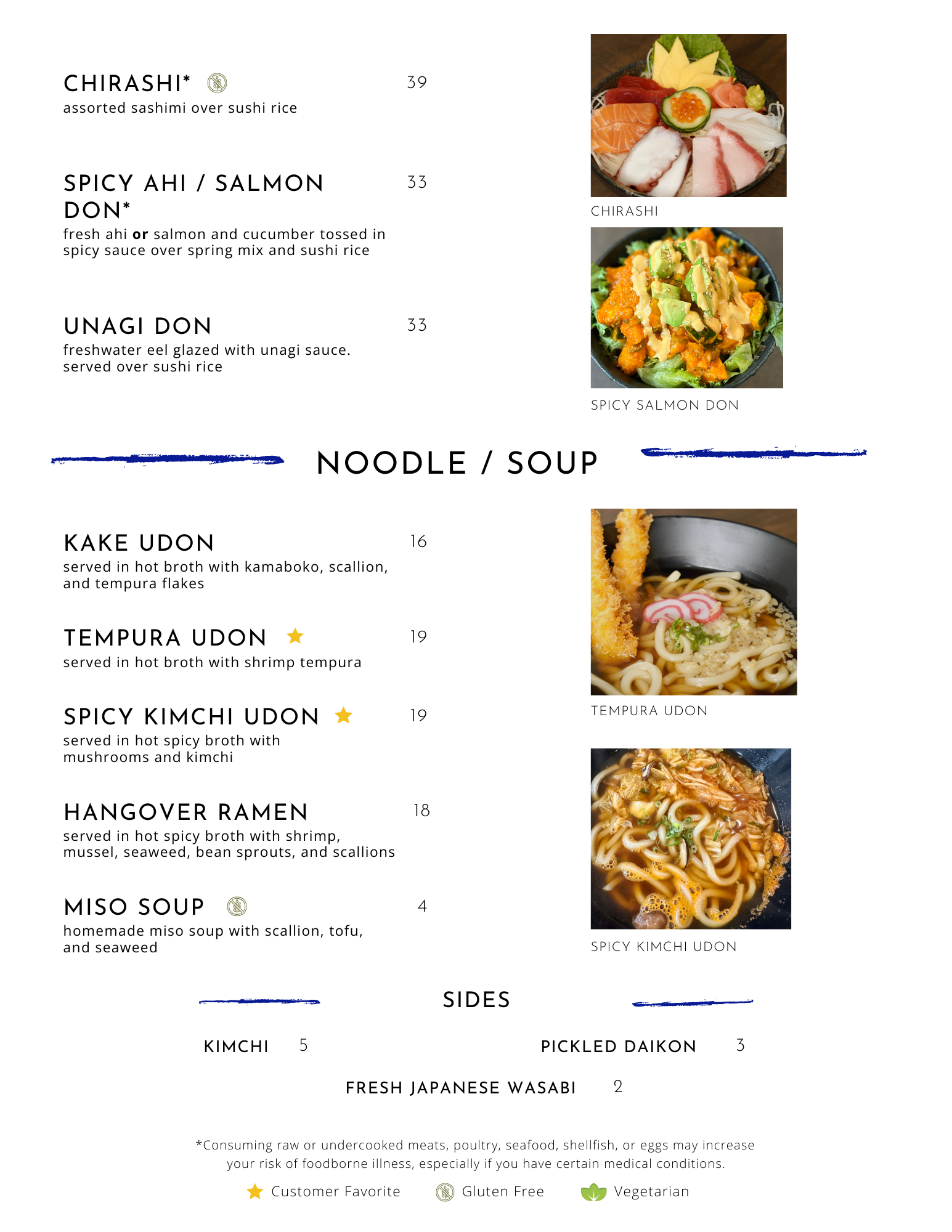 Main Menu — Sushi Spot Waikiki