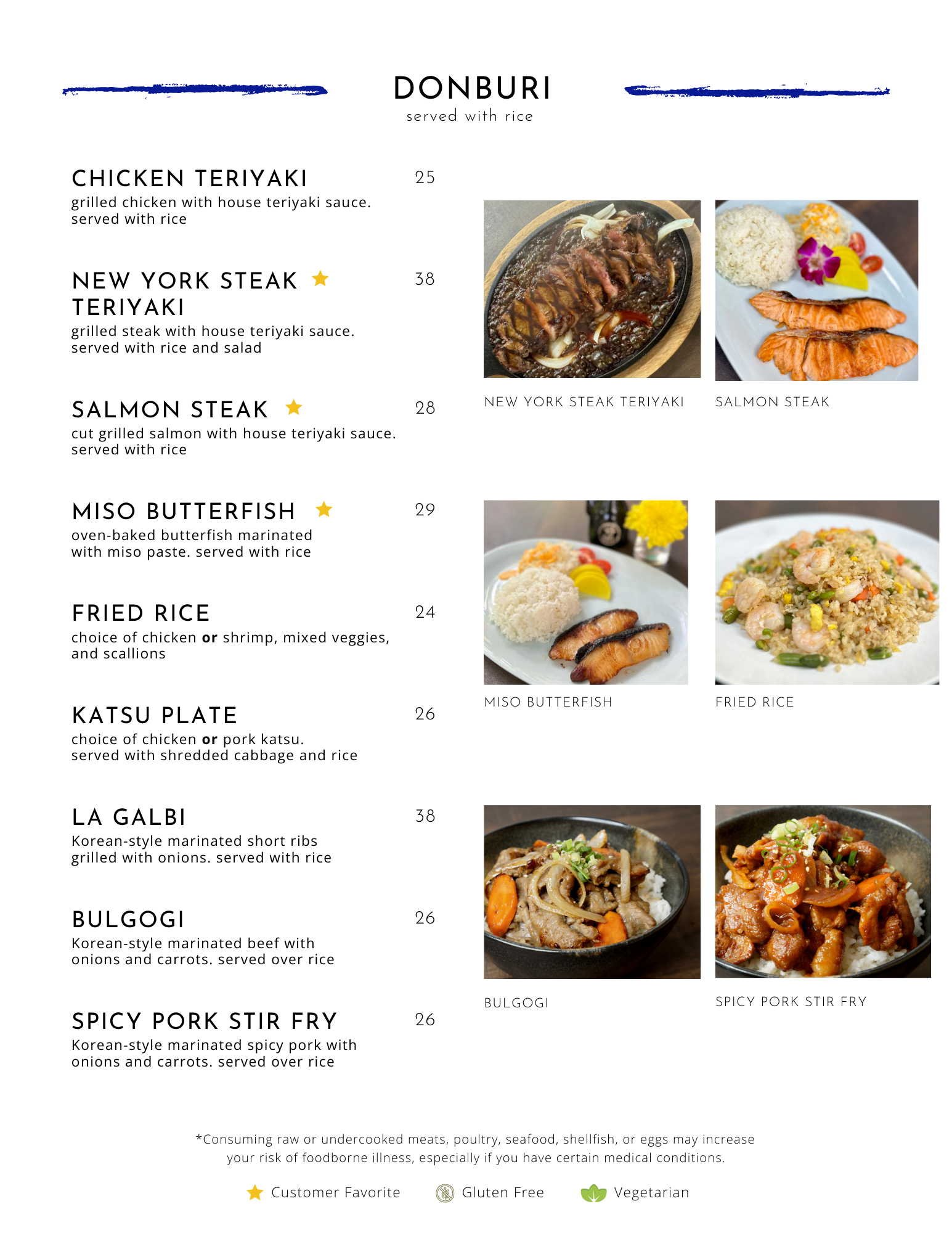 Main Menu — Sushi Spot Waikiki