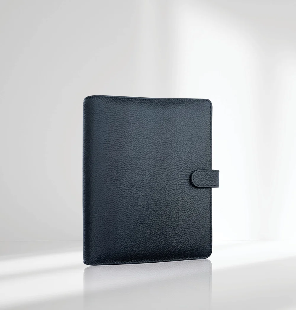 Personal Wide Leather Agenda | 6-Ring Gold — Paper Avenue