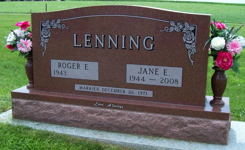 Monument Style Granite Memorials – Iowa Upright Monuments — McCall Monument