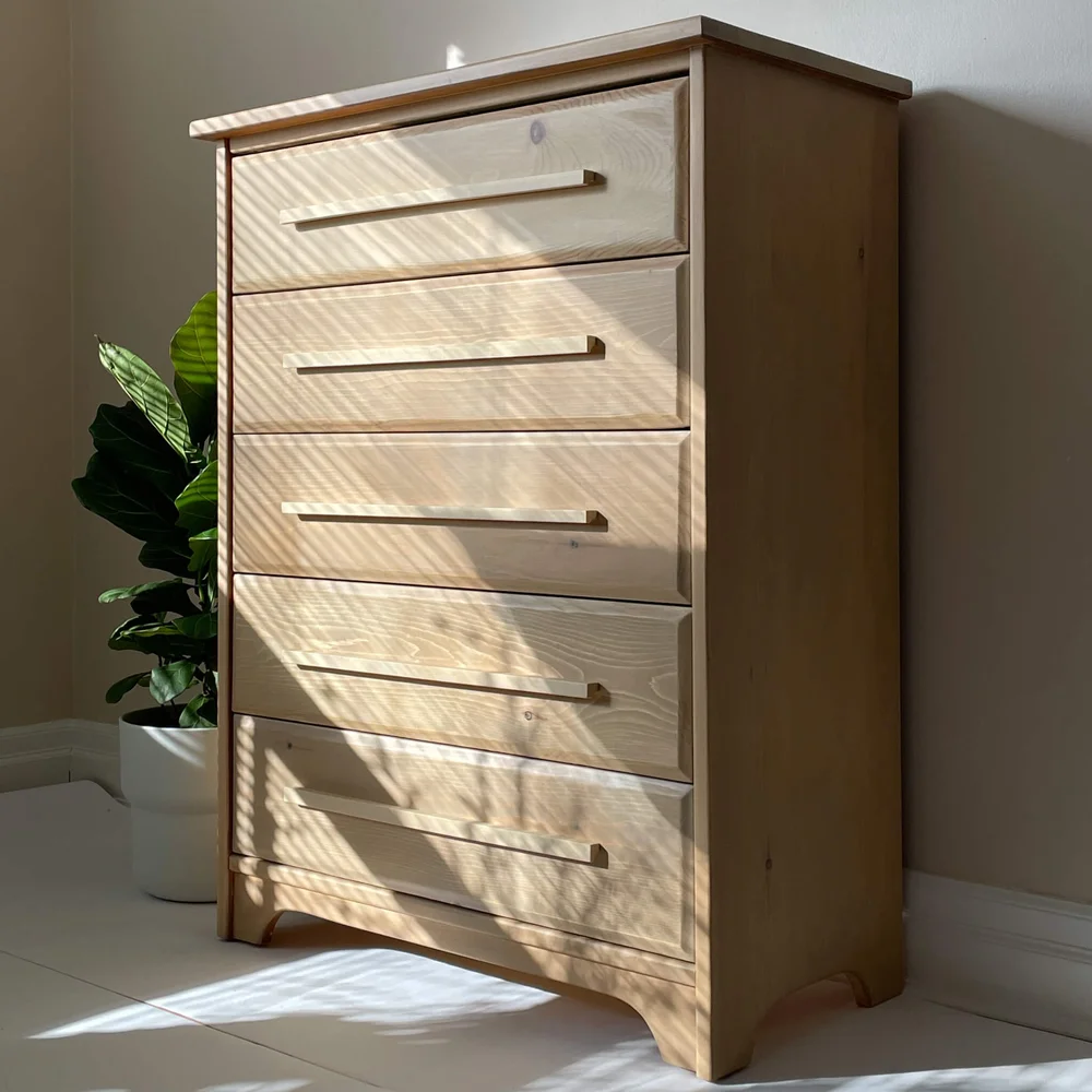 Art Deco Walnut Inlay Tall Dresser — After 5 Furnished