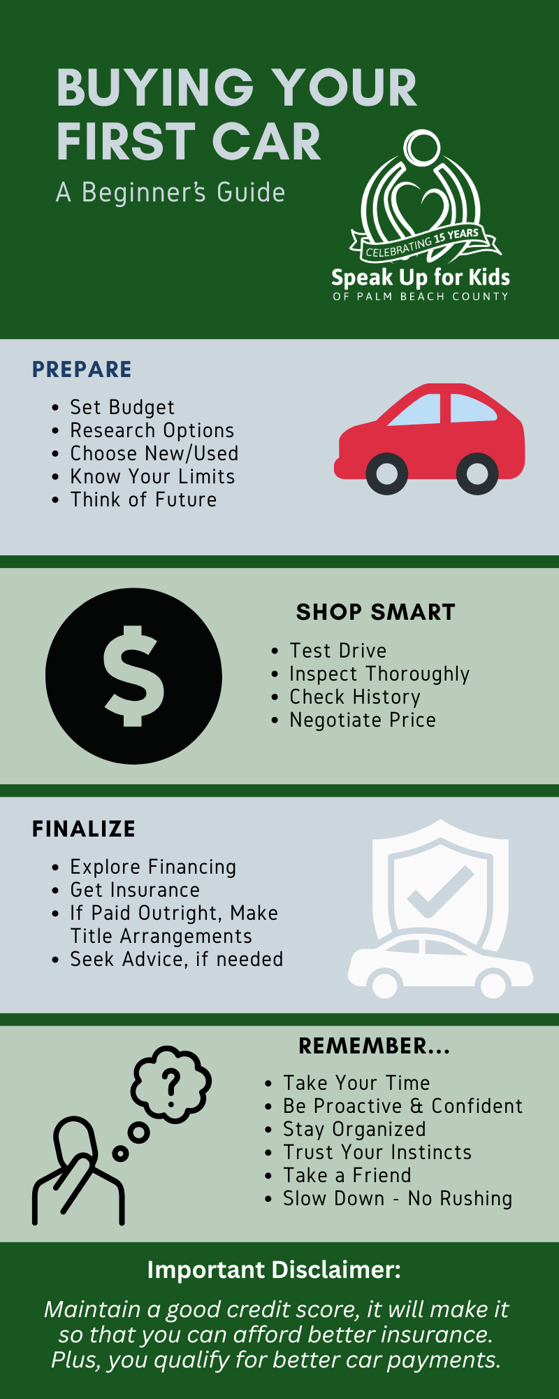 Speak Up for Kids - First Car: Essential Tips for Buying Your First Car