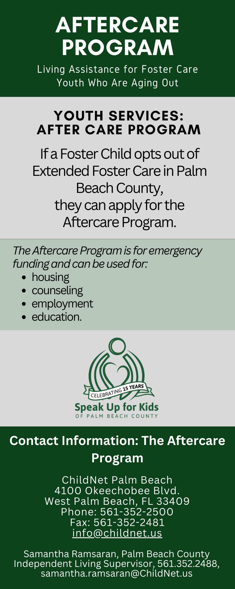 Speak Up for Kids - Aftercare: Navigating the Options for Transitioning ...
