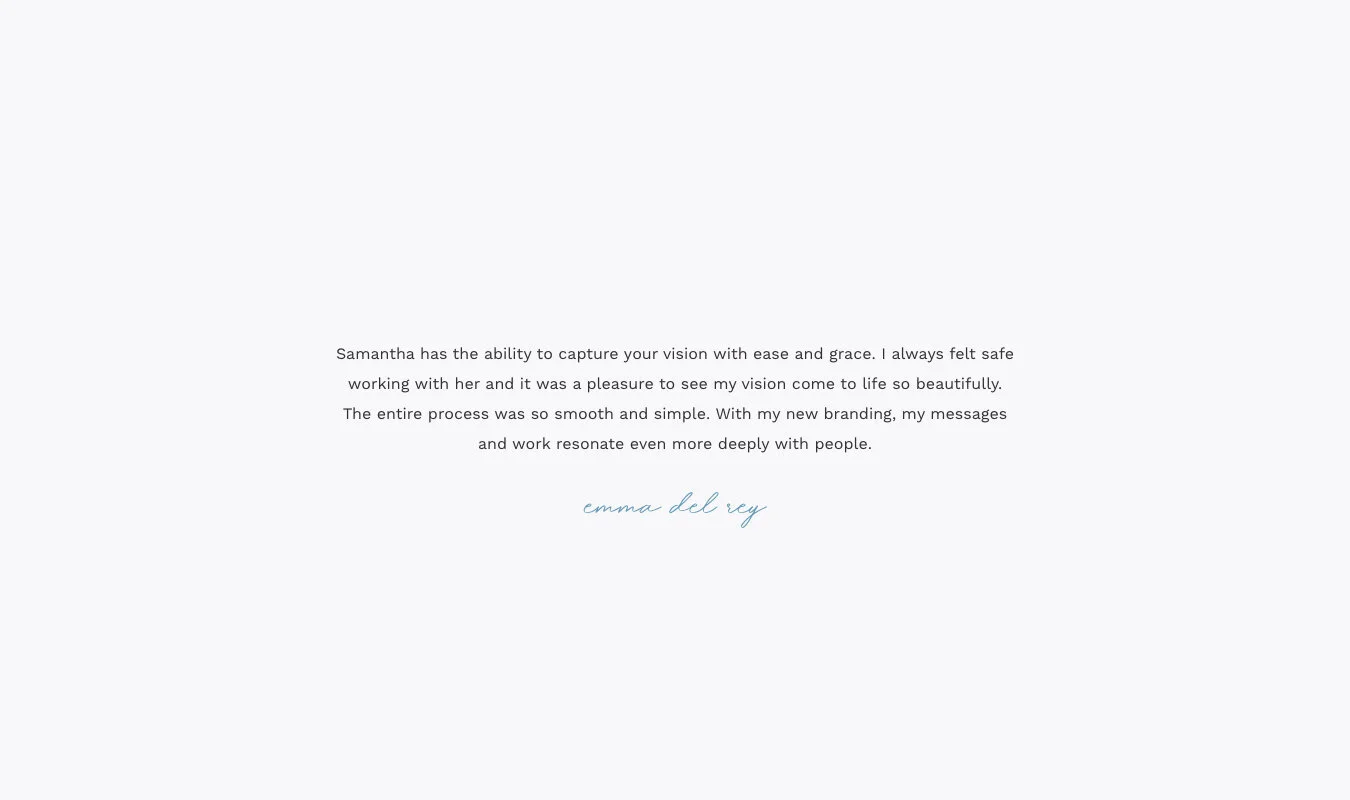 Emma Del Rey — Samantha Madeo Design