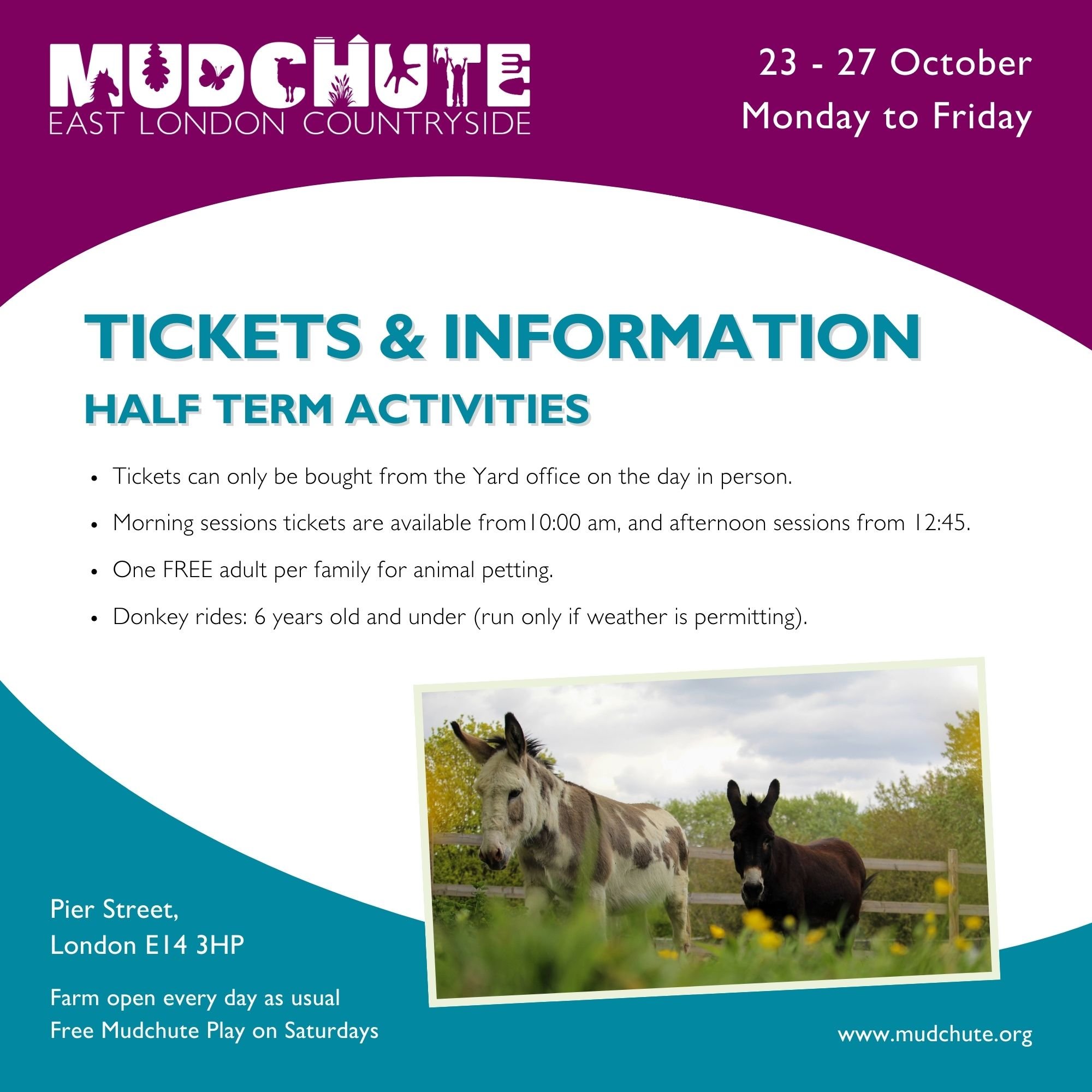 October Half Term Activities | Mudchute Park and Farm