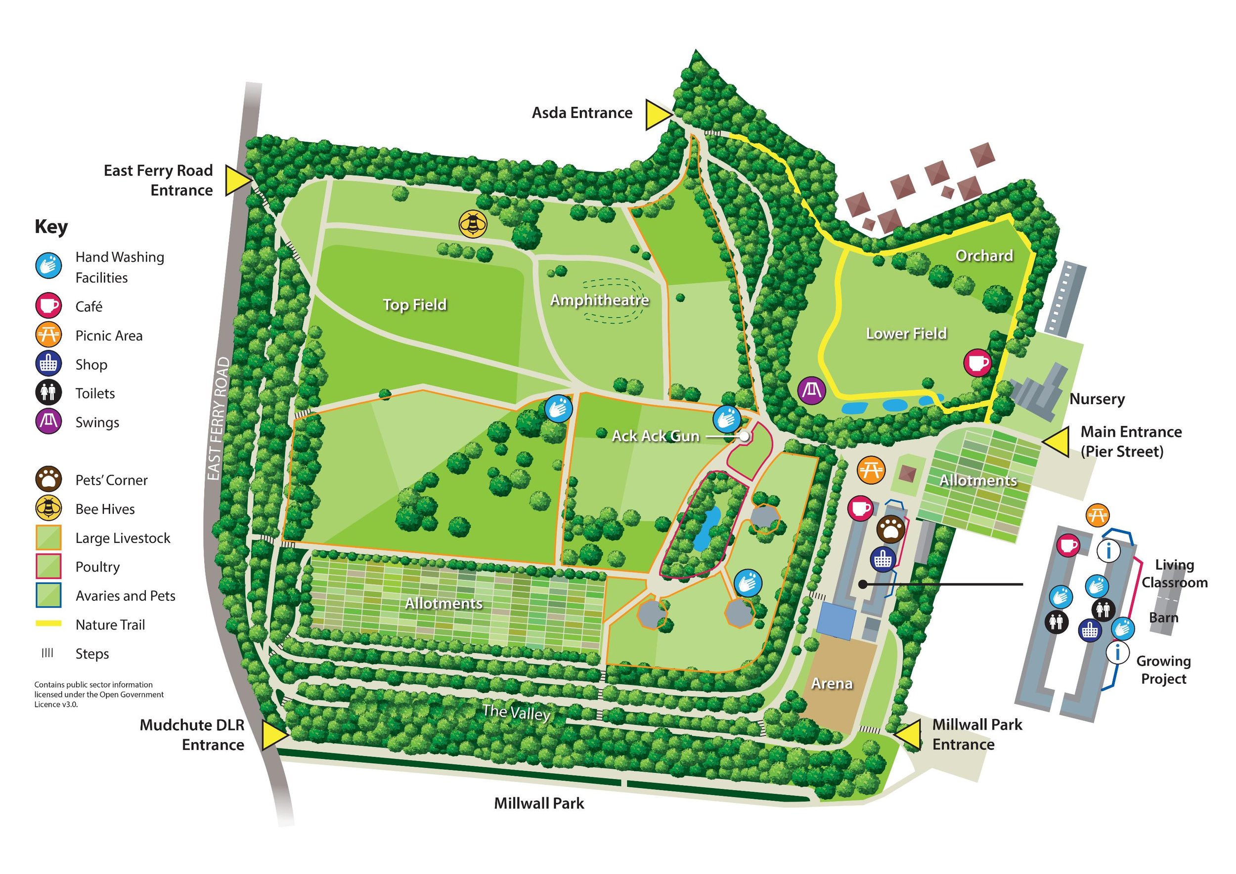 Mudchute Map | Mudchute Park and Farm
