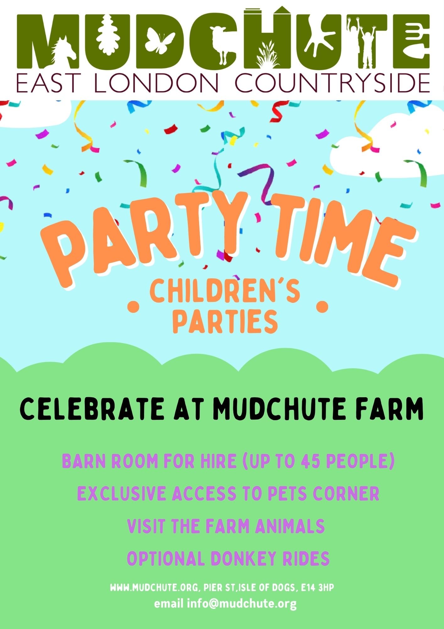 Celebrate your child's birthday at Mudchute Park & Farm | Mudchute Park ...